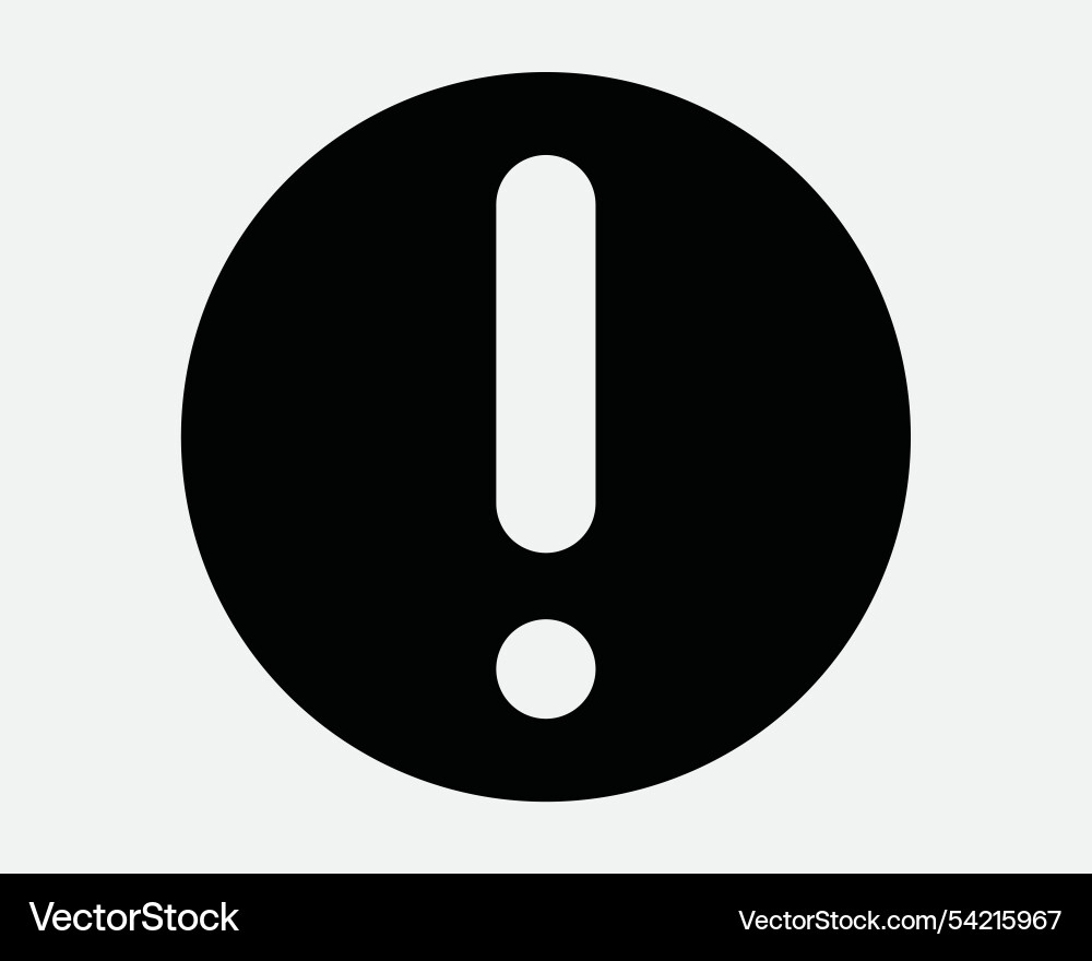 Attention round icon Royalty Free Vector Image