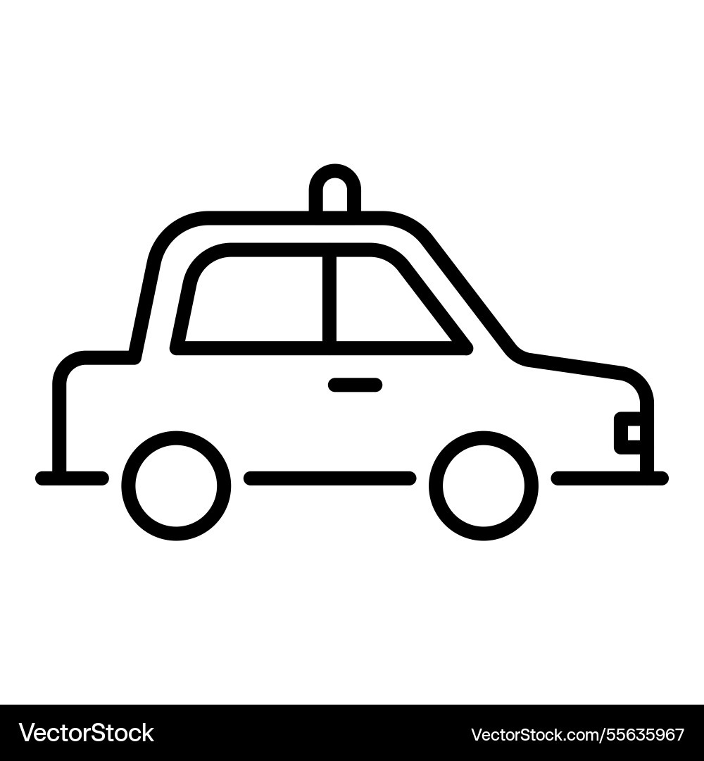 Cab line icon Royalty Free Vector Image - VectorStock