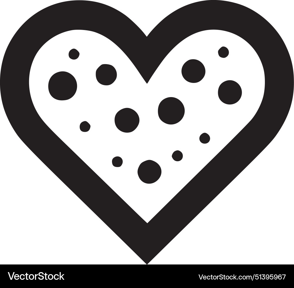 Heart - minimalist and simple silhouette Vector Image
