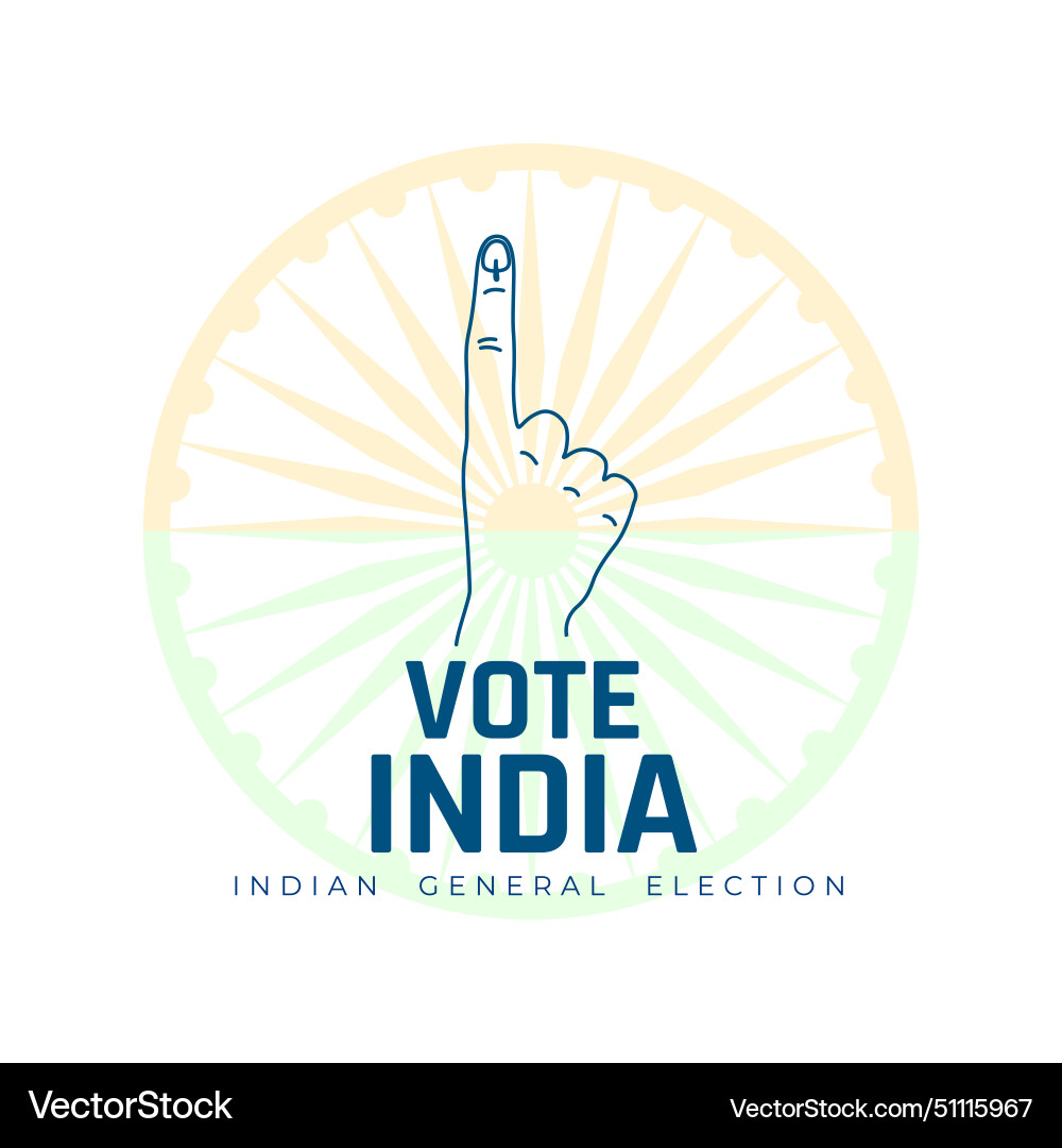 Indian national voting finger background Vector Image