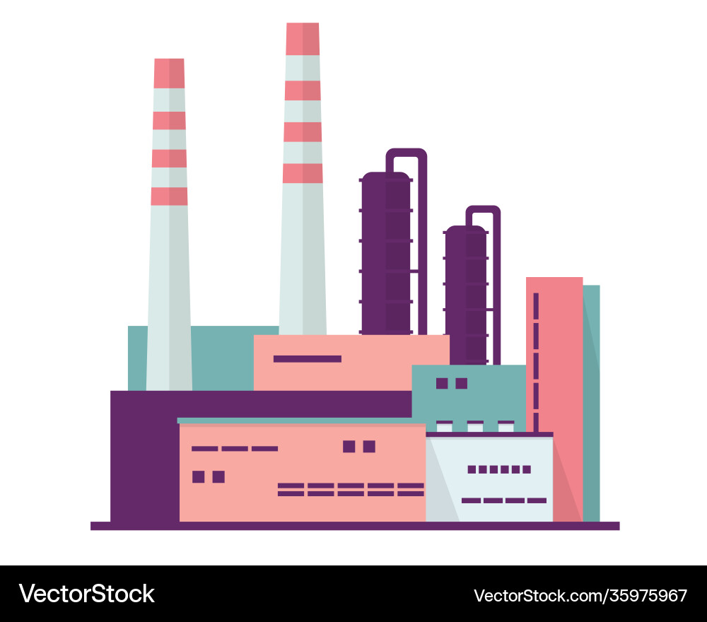 Manufacturing factory Royalty Free Vector Image