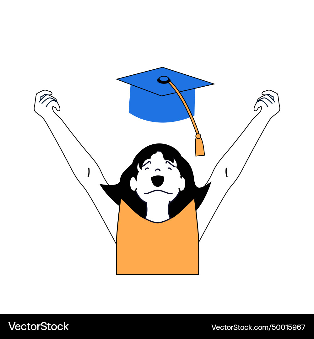 School learning concept with cartoon people Vector Image