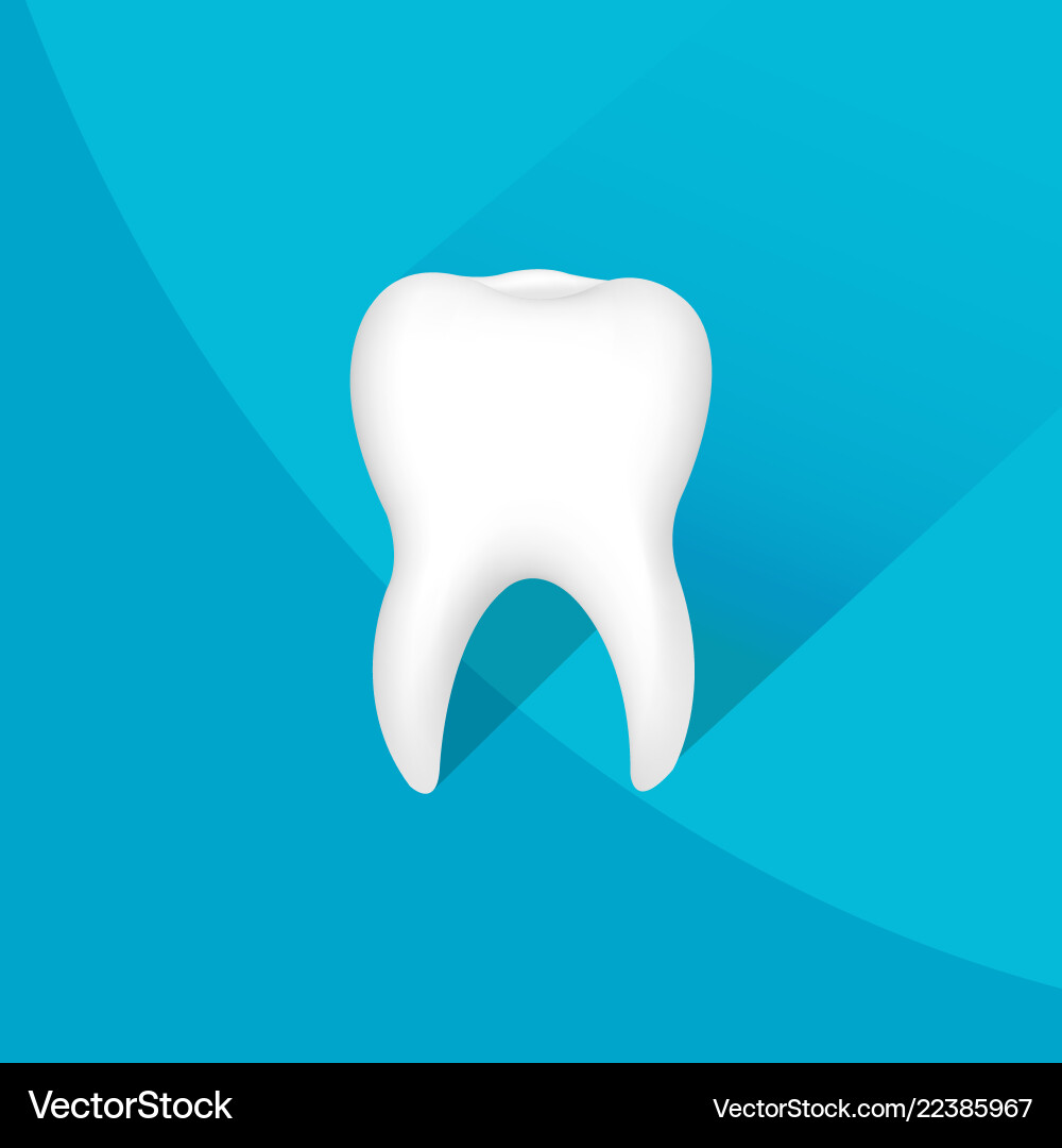 Tooth symbol with background Royalty Free Vector Image