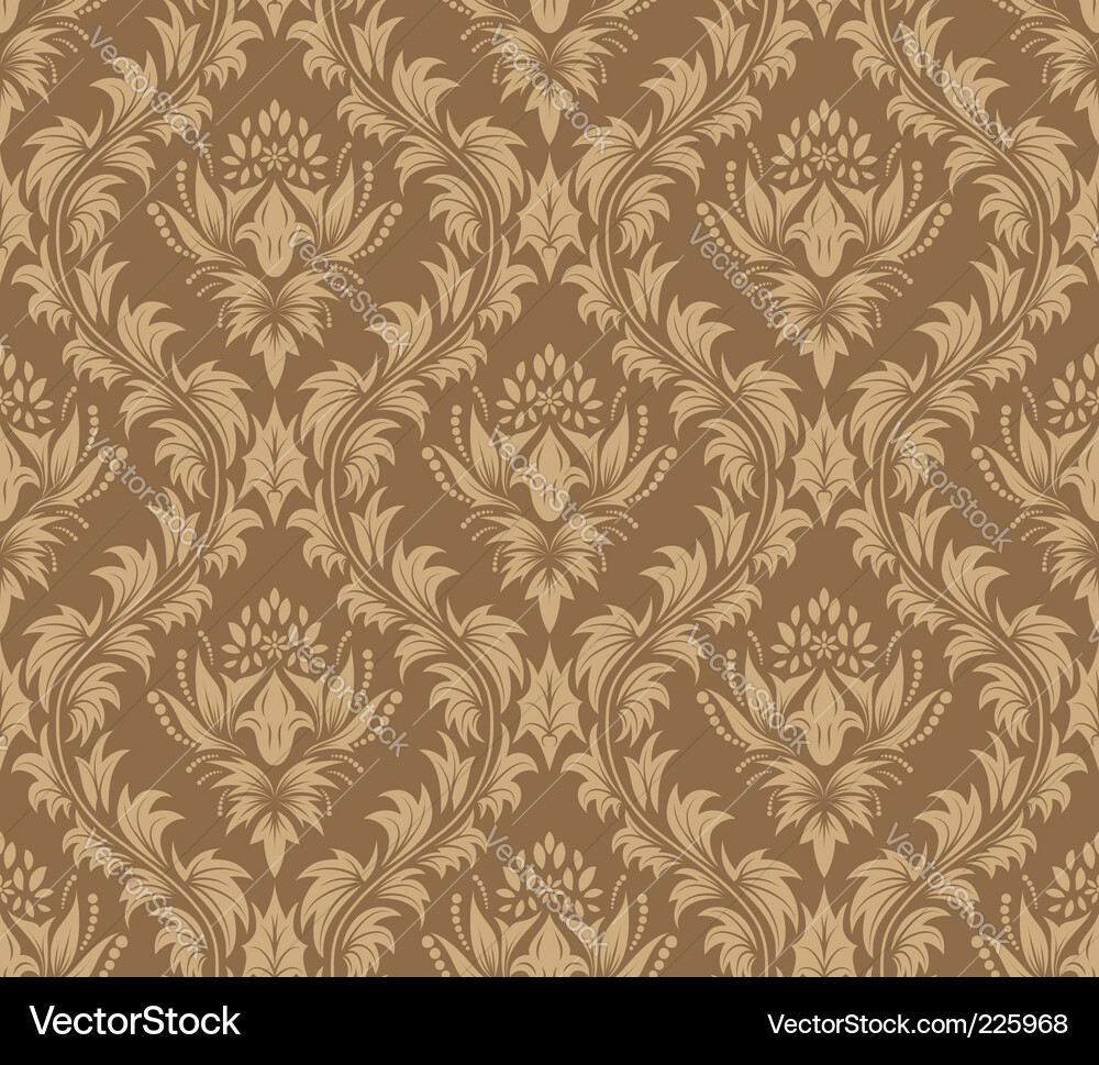 Elegant Damask Floral Pattern Royalty Free Vector Image
