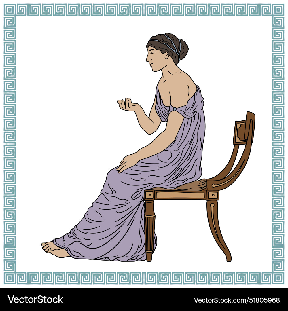Greek women Royalty Free Vector Image - VectorStock