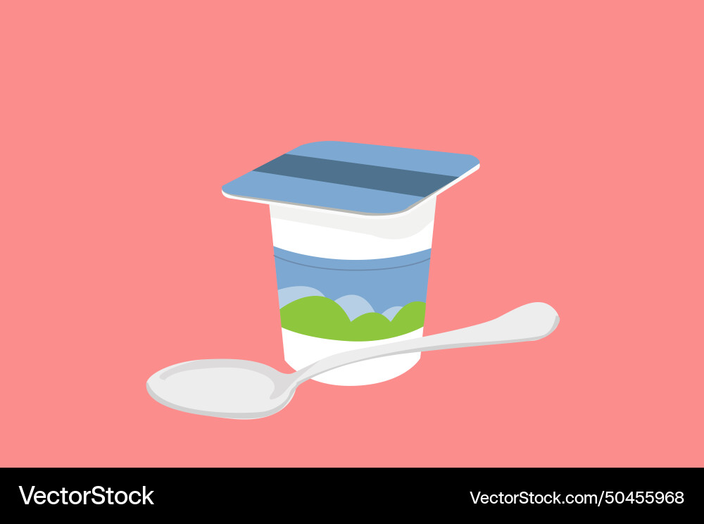 Isolated of a yogurt Royalty Free Vector Image