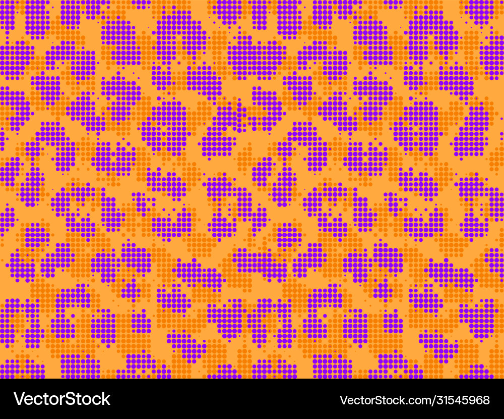 Leopard pixel art style stains pattern design Vector Image