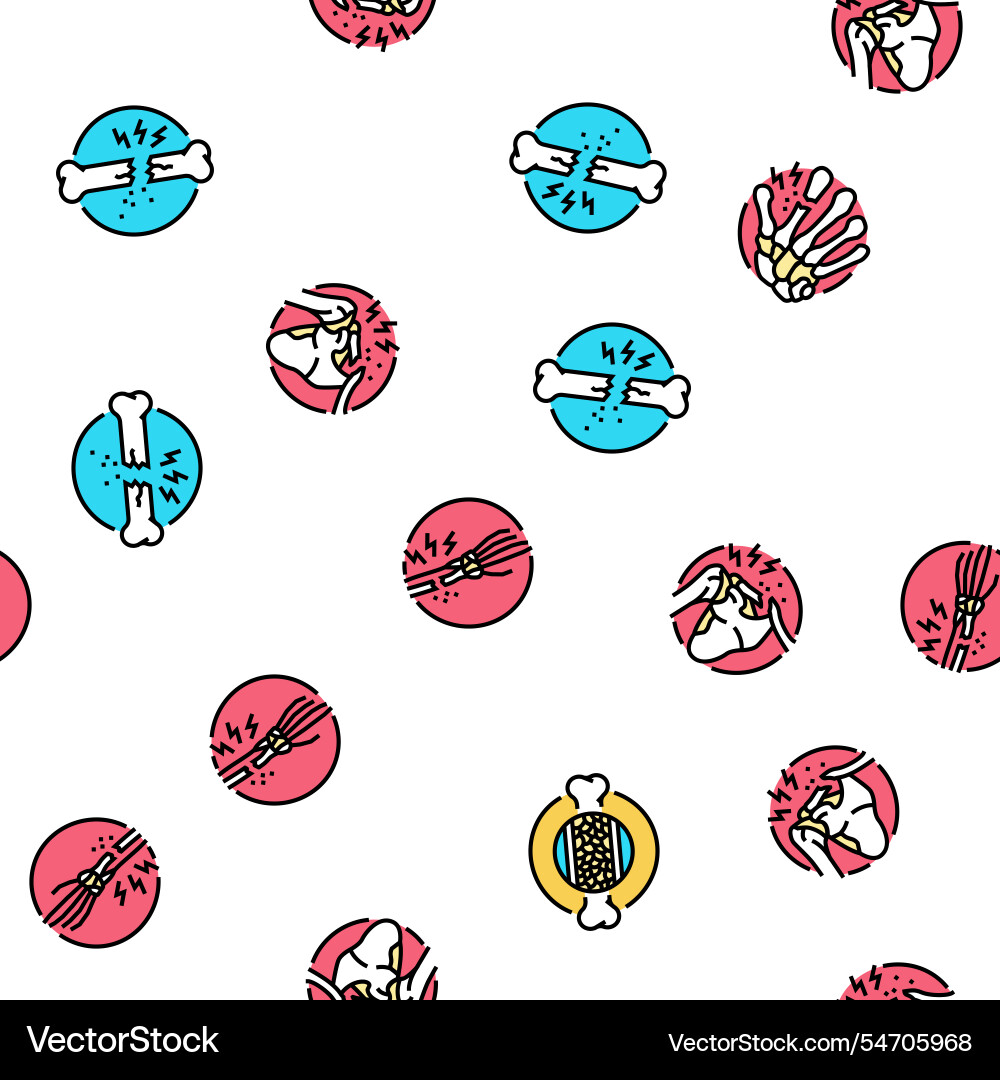 Osteoporosis bone pain calcium seamless pattern Vector Image