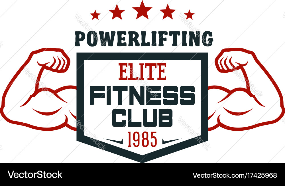 Powerlifting Gym Icon - Muscle Strength Royalty Free Vector