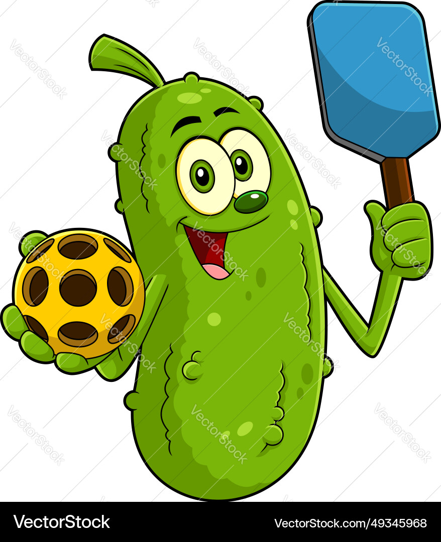 Smiling pickle cartoon character Royalty Free Vector Image