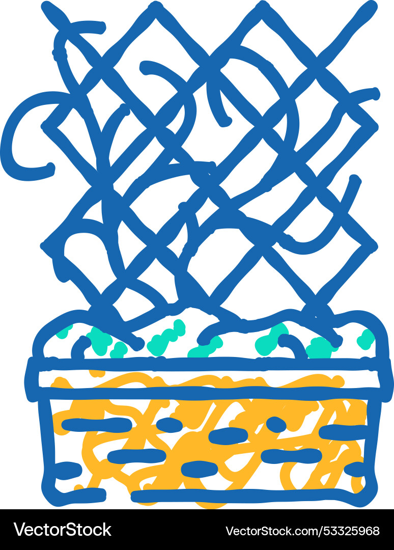 Trellis urban gardening icon doodle Royalty Free Vector
