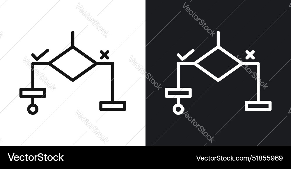 Condition icon set in black and white outlines Vector Image
