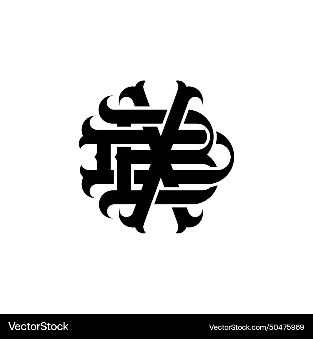 Creative classic elegant dxb logo Royalty Free Vector Image