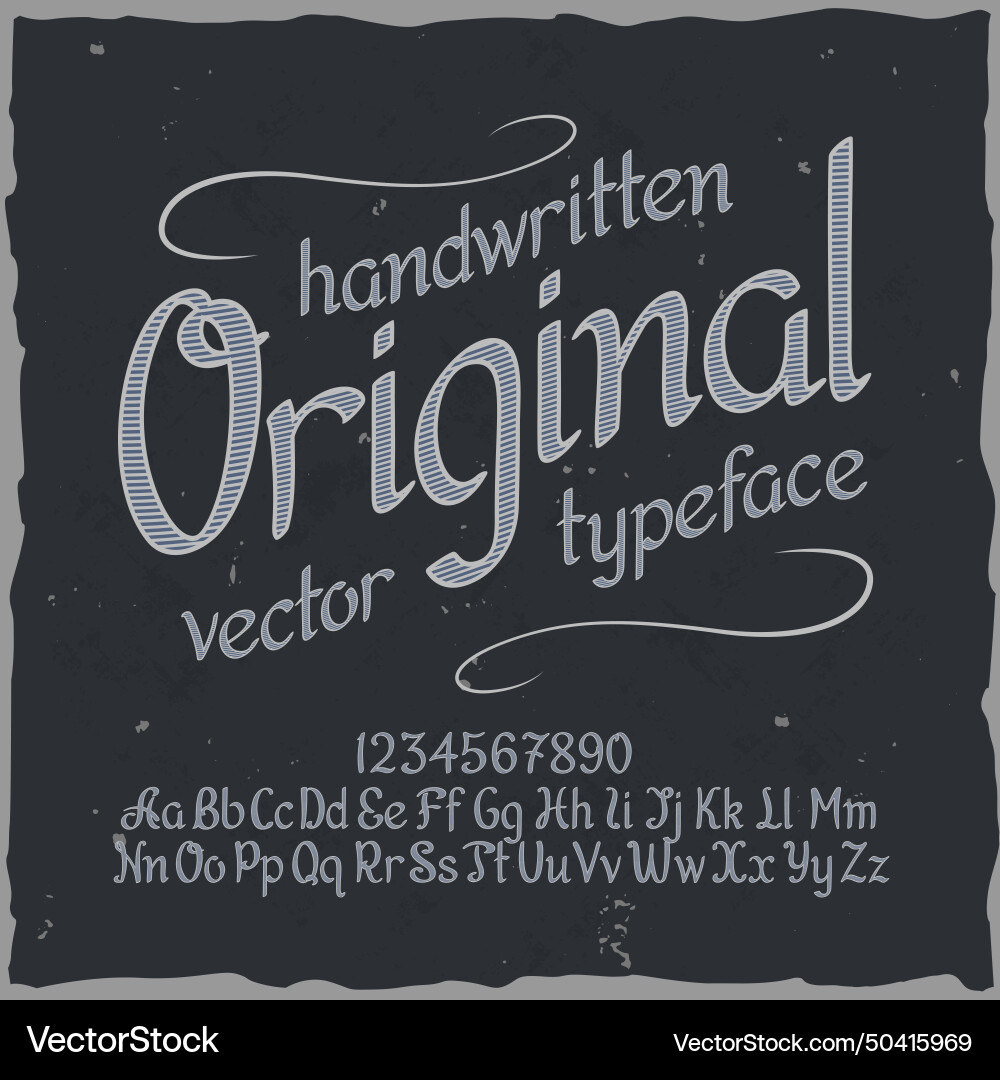 Good handcrafted font for any label design Vector Image