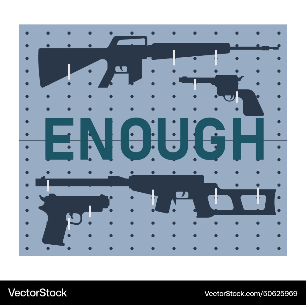 Gun control second amendment ban weapon Royalty Free Vector