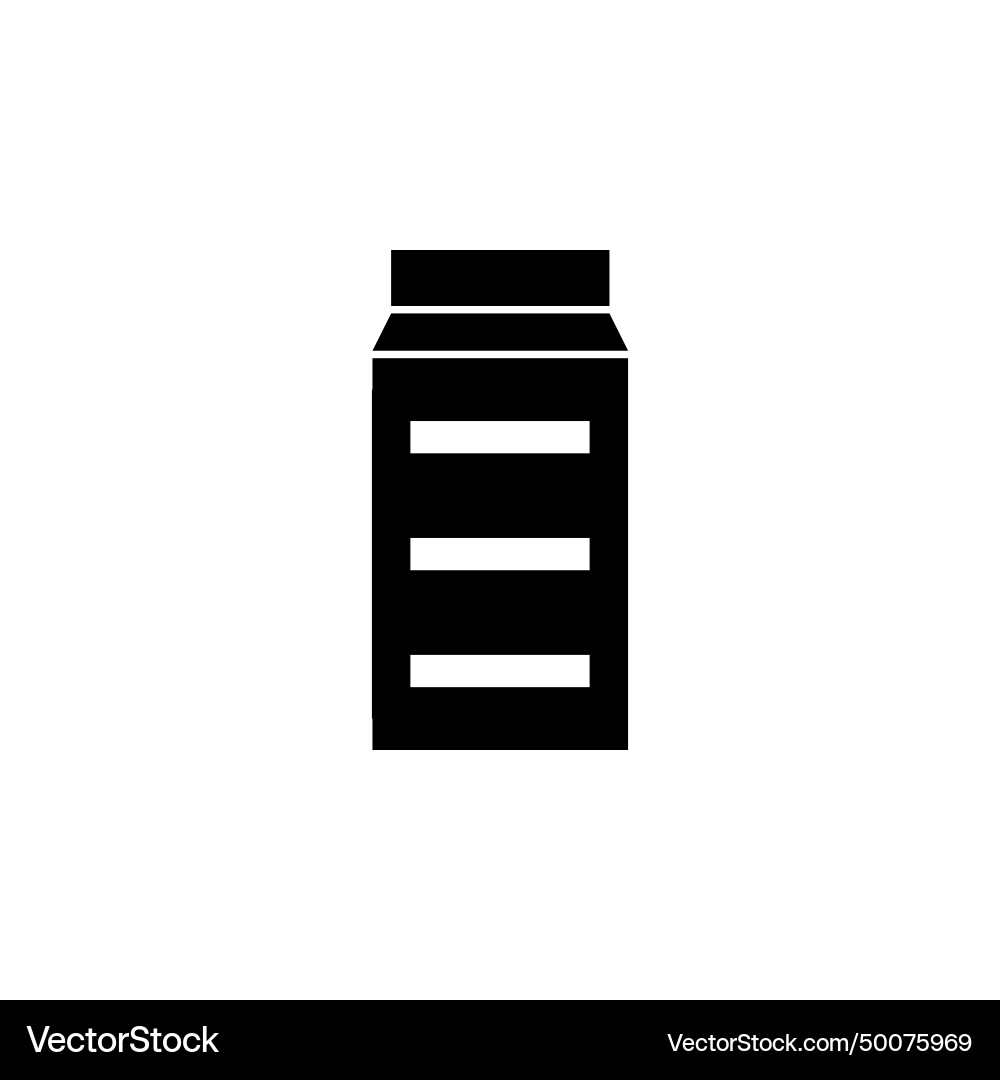 Milk container icon Royalty Free Vector Image - VectorStock