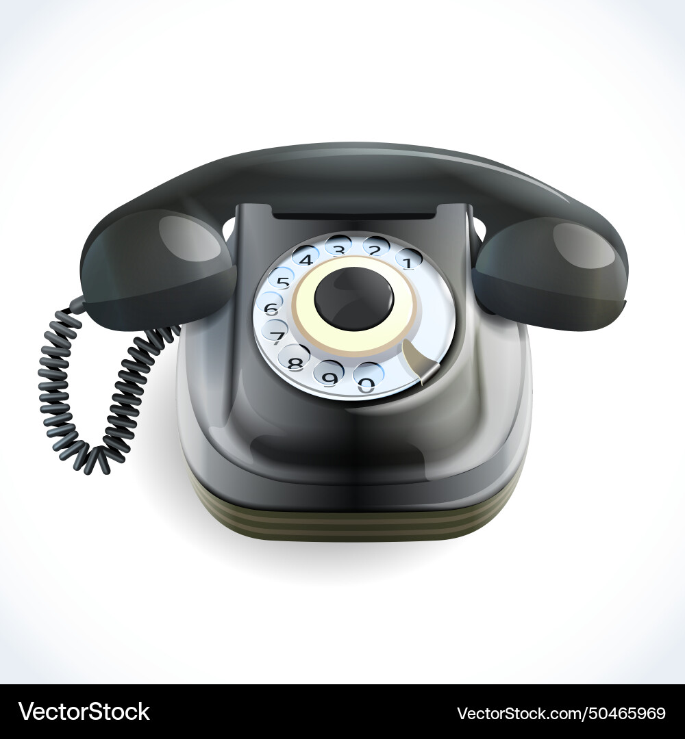 Retro style telephone Royalty Free Vector Image