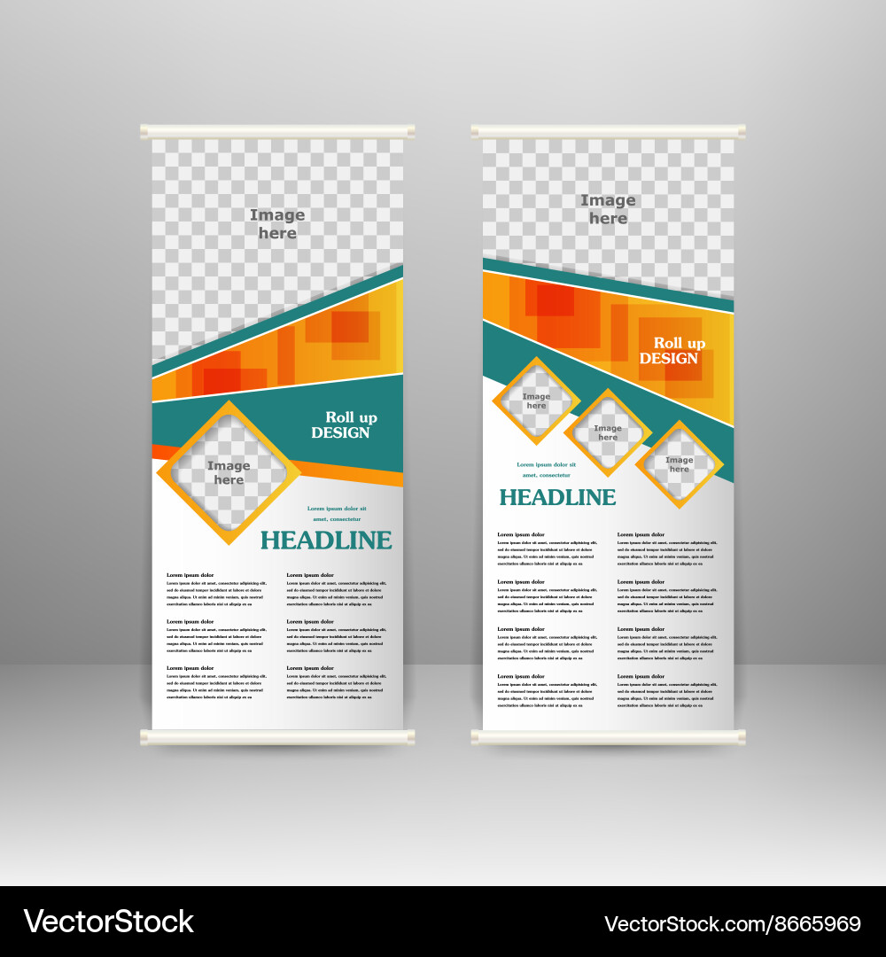 Roll up banner Royalty Free Vector Image - VectorStock