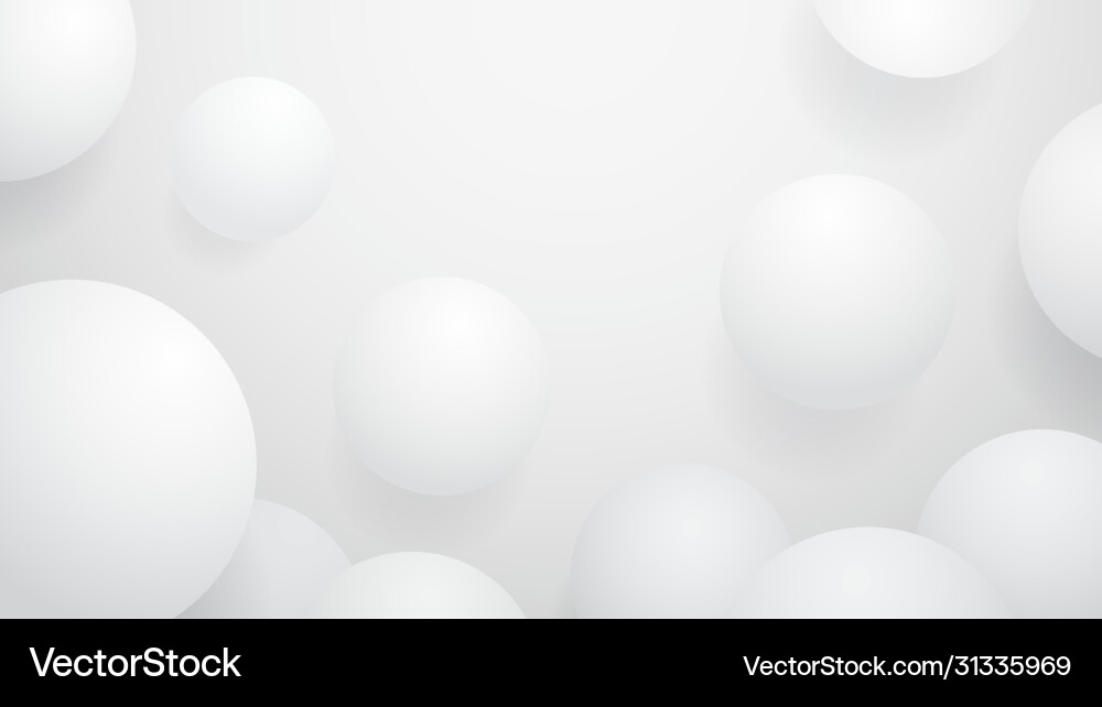 White ball abstract background Royalty Free Vector Image