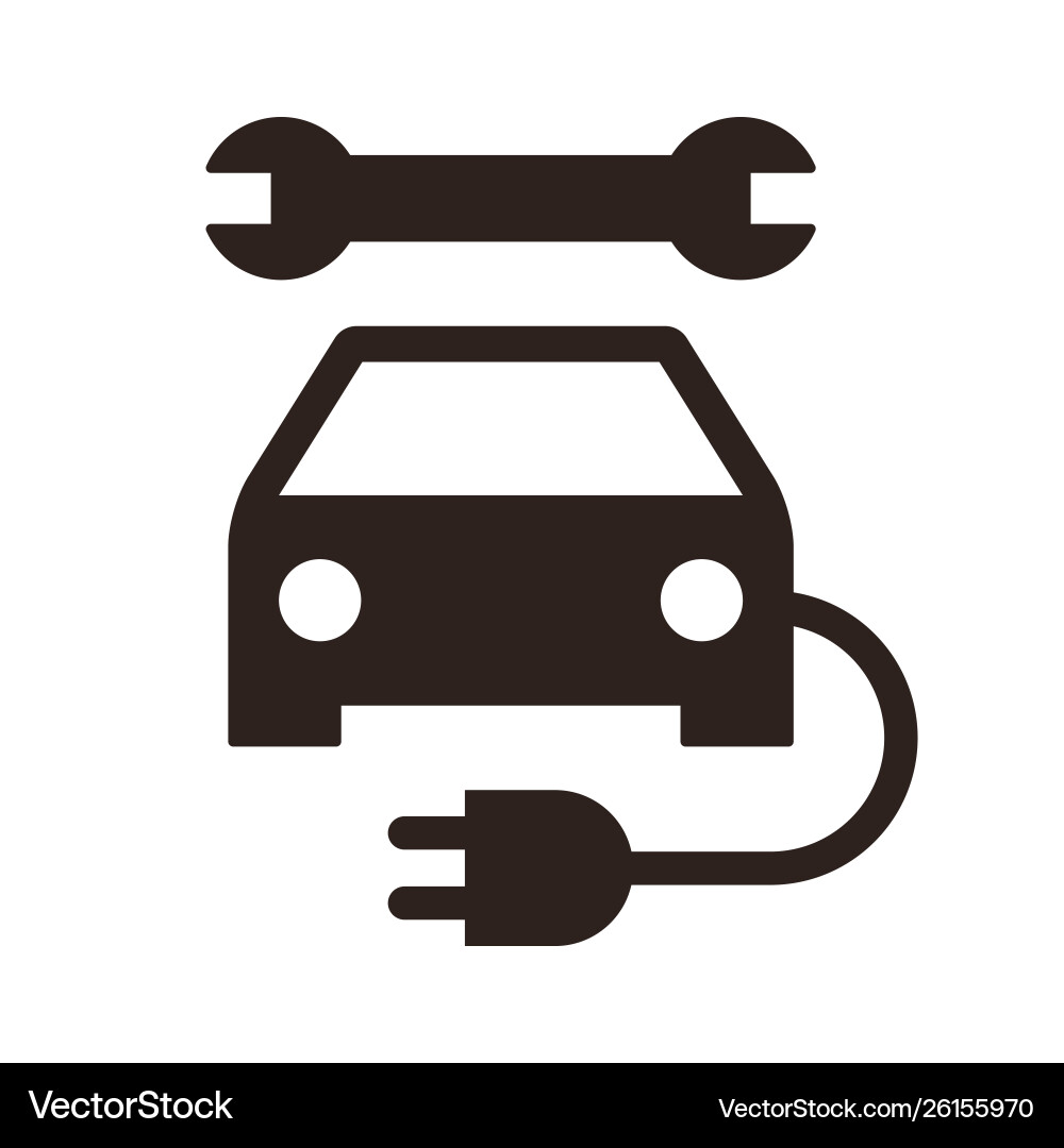 Electric car service Royalty Free Vector Image