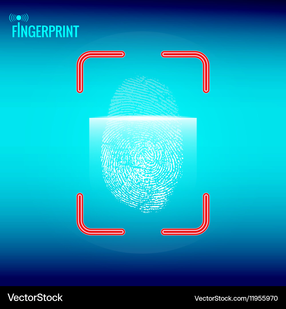 Finger print scanner Royalty Free Vector Image