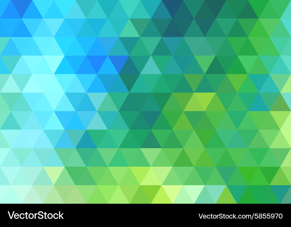 Green blue triangle background Royalty Free Vector Image