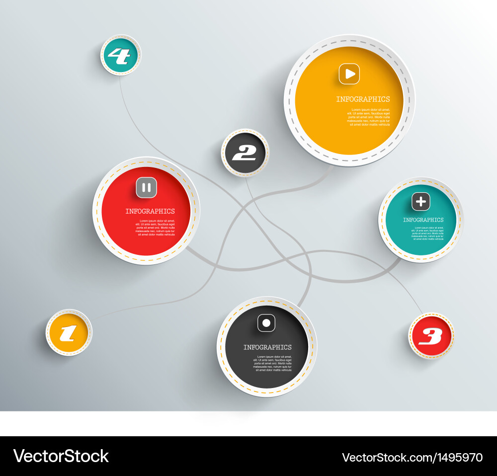 Info graphic circles with place for your text Vector Image