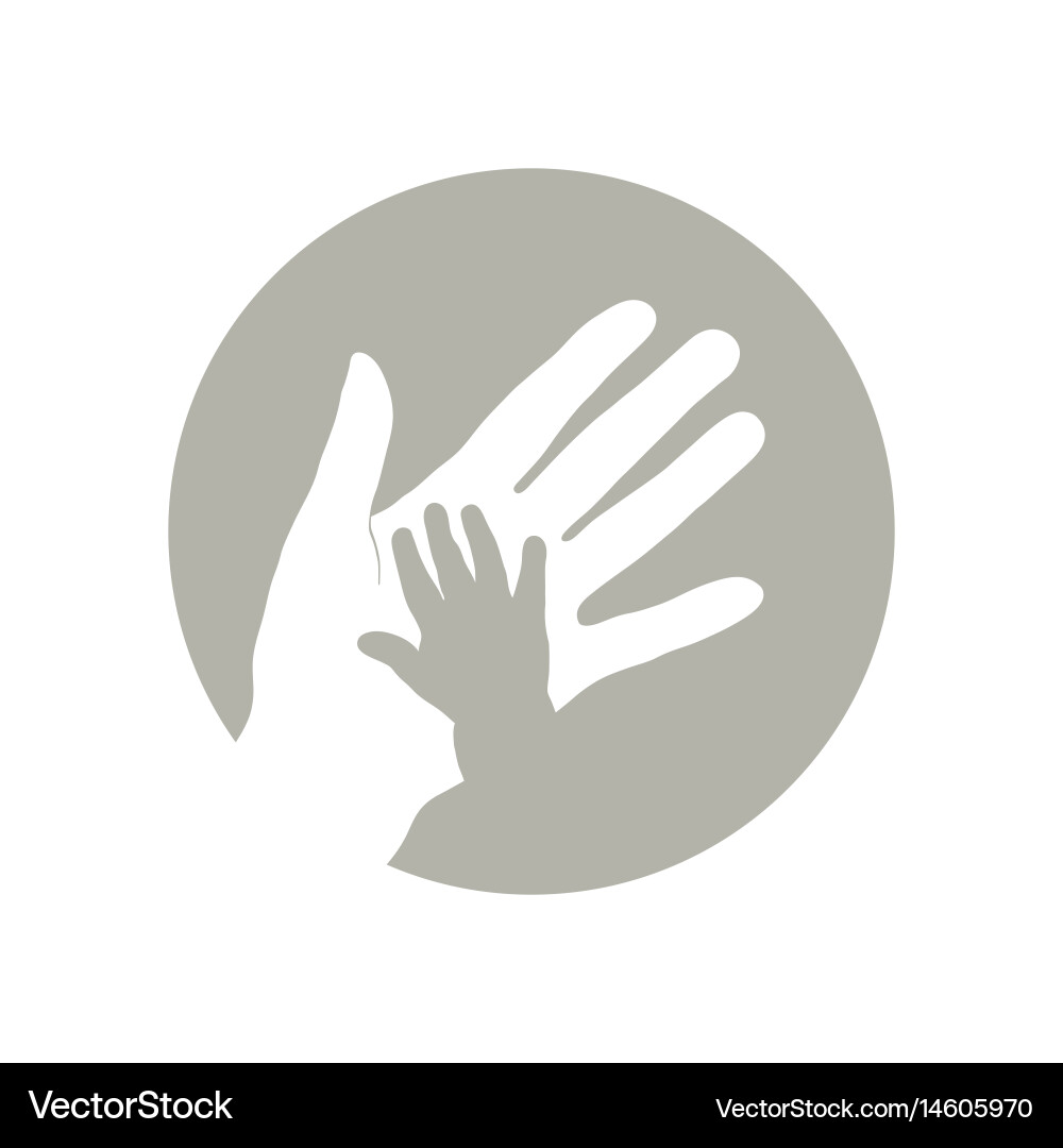 Mother and Child Hands Royalty Free Vector Image