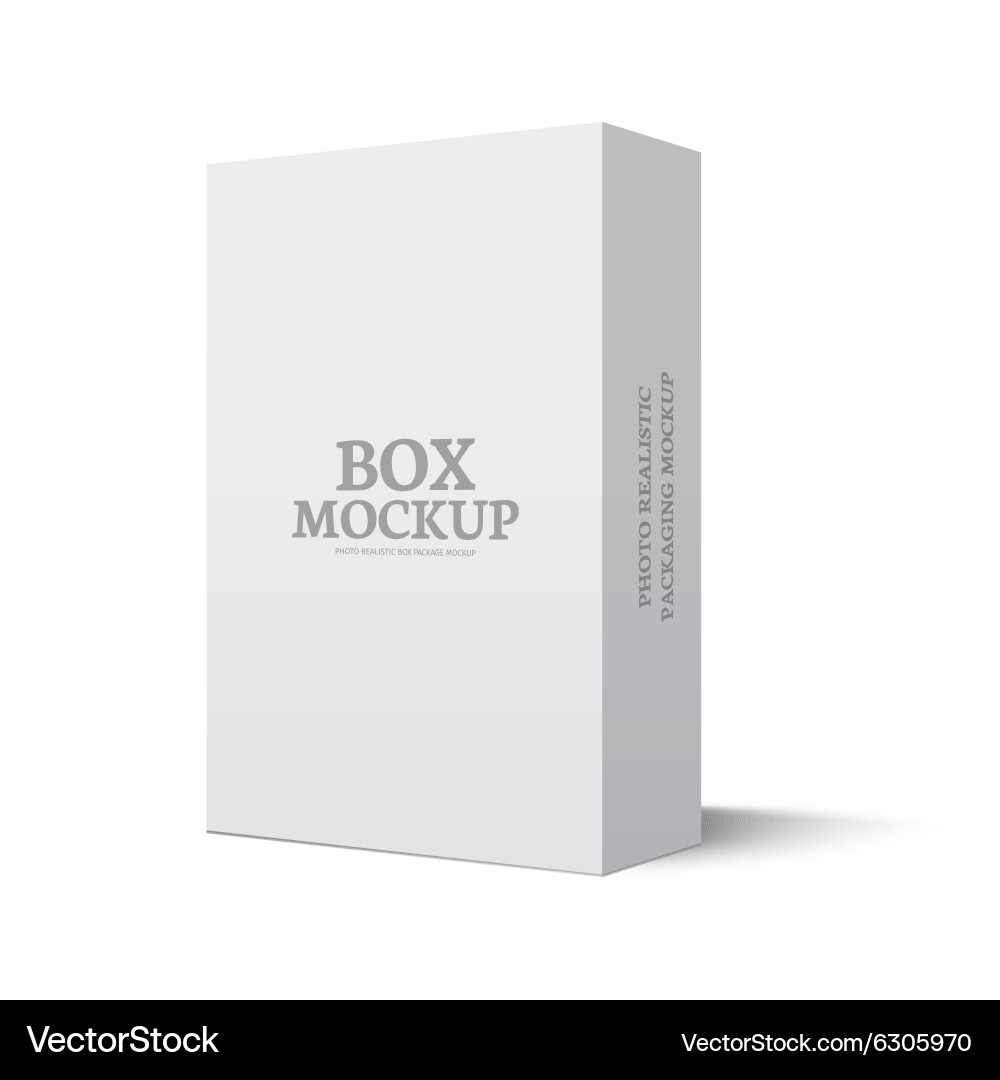 Package box mockup template isolated Royalty Free Vector