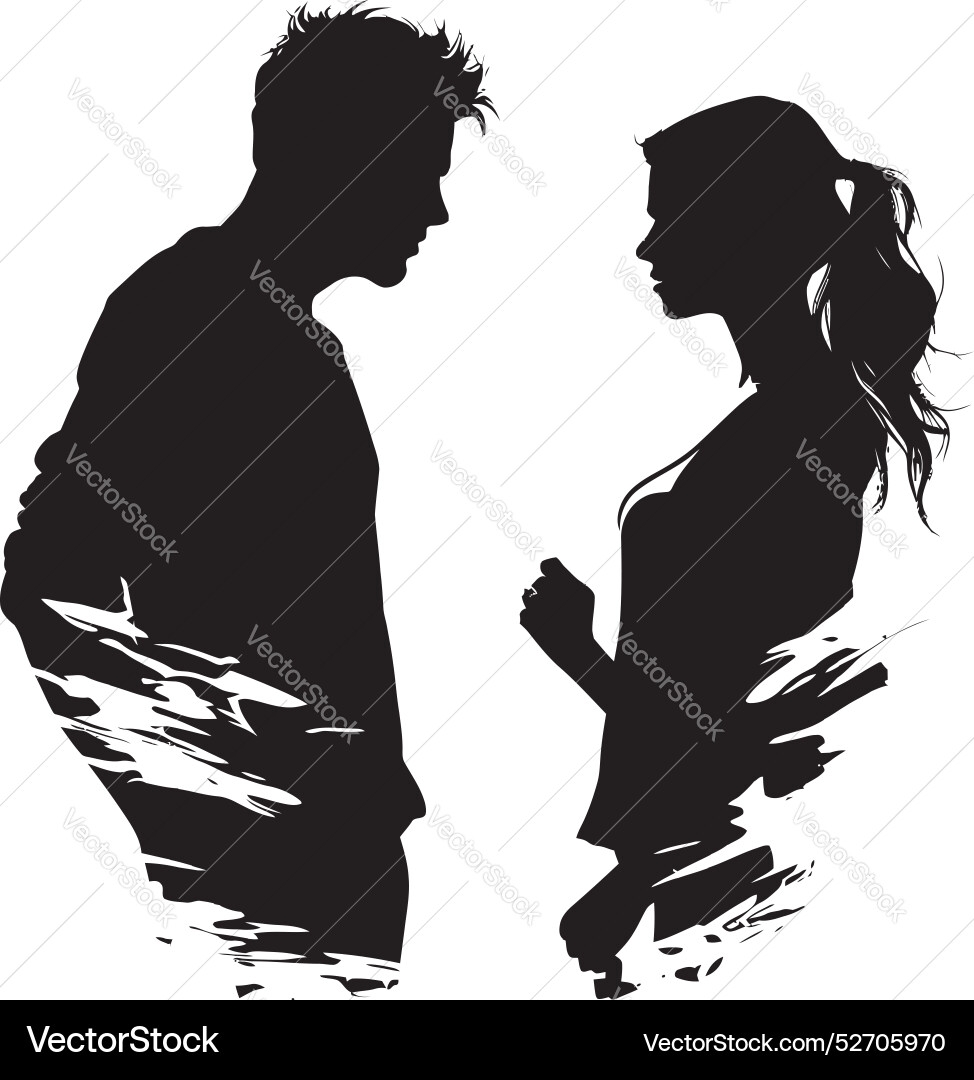 Spat symphony graphic couples discord tense Vector Image