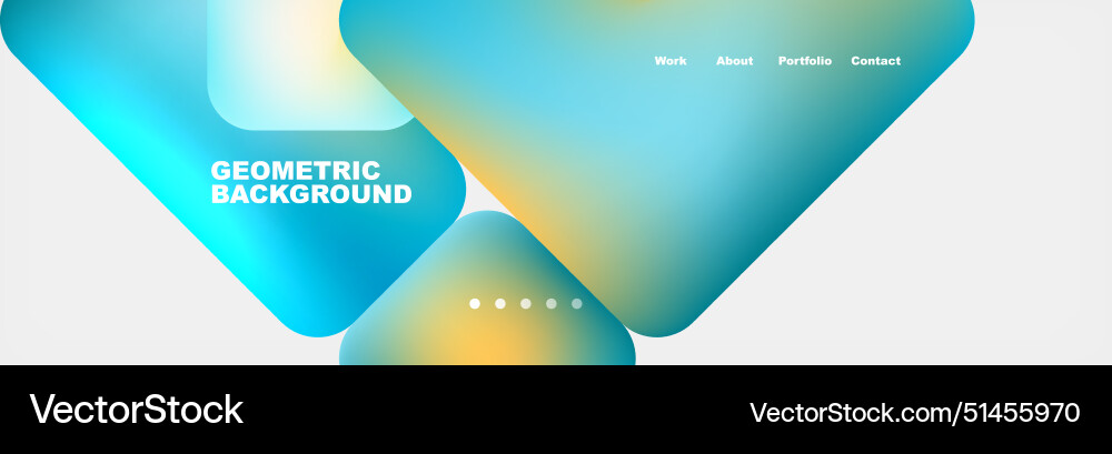 Square internet web page design template Vector Image