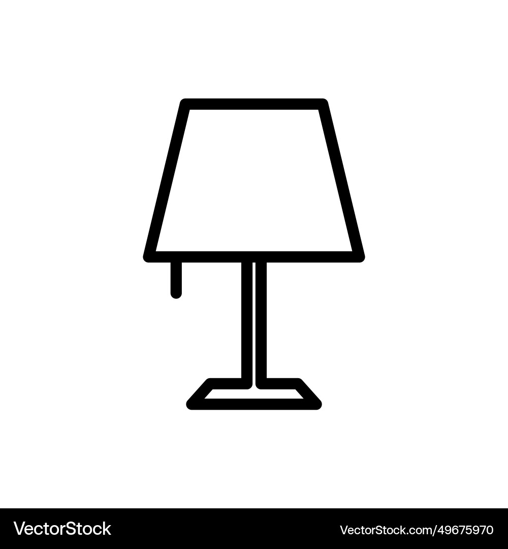 Table lamp line icon logo Royalty Free Vector Image
