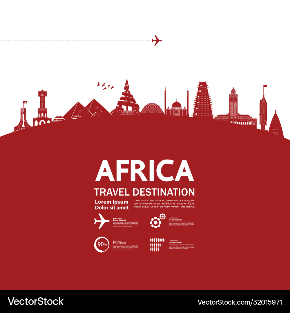 Africa travel destination Royalty Free Vector Image