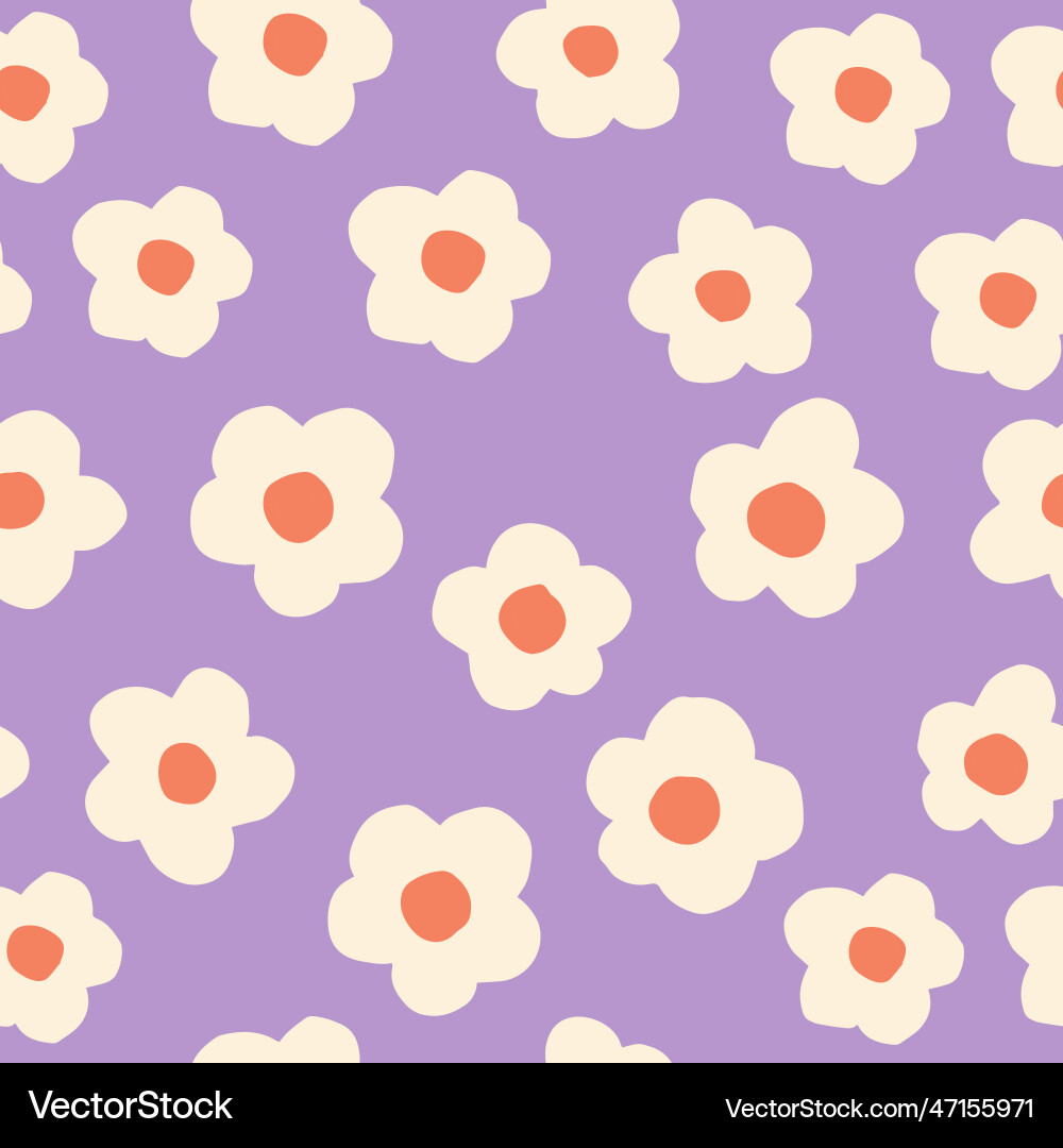 Cool trendy flower seamless pattern design y2k Vector Image