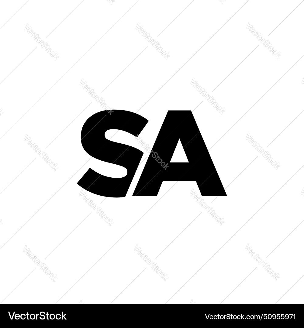 Letter s and a sa logo design template minimal Vector Image