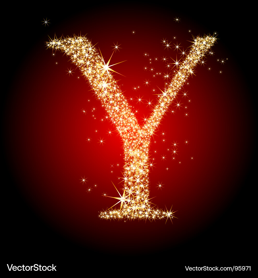 Letter star y Royalty Free Vector Image - VectorStock