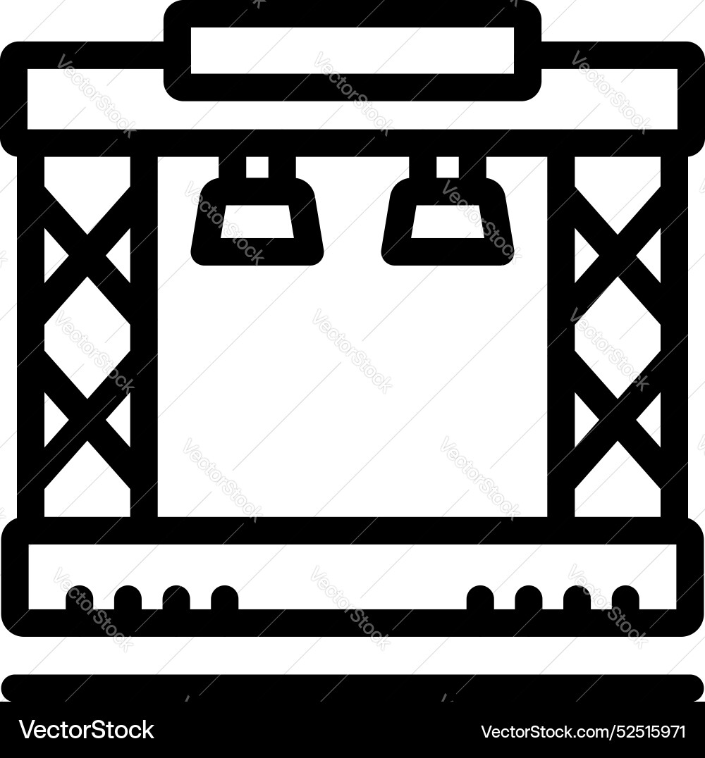 Outdoor stage being built for a concert Royalty Free Vector