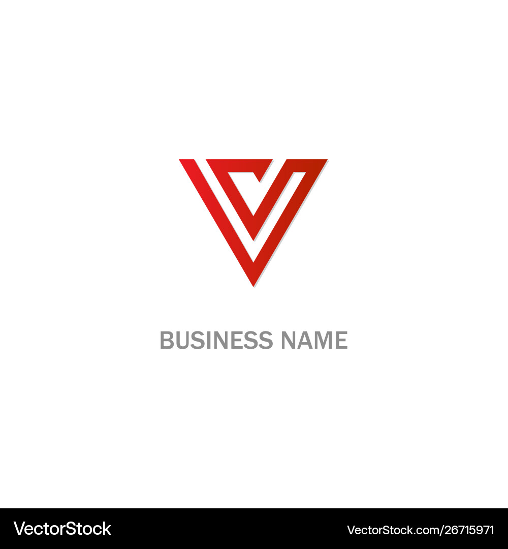 Triangle company logo Royalty Free Vector Image