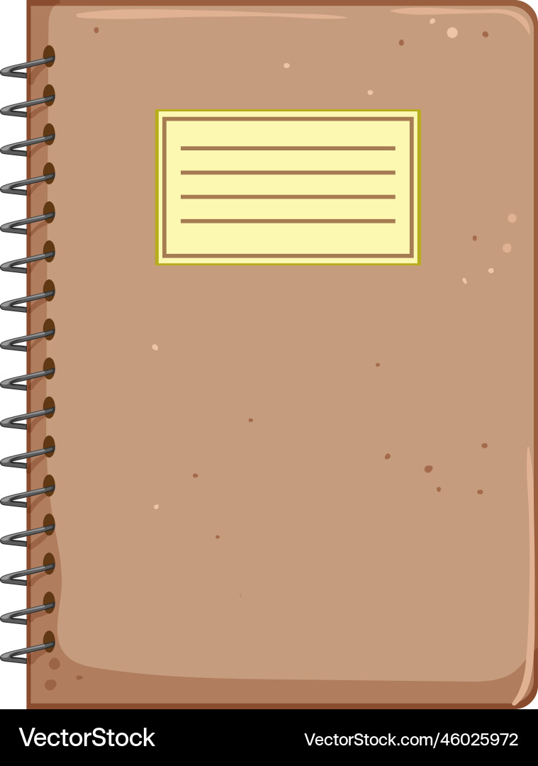 Book notebook cartoon Royalty Free Vector Image