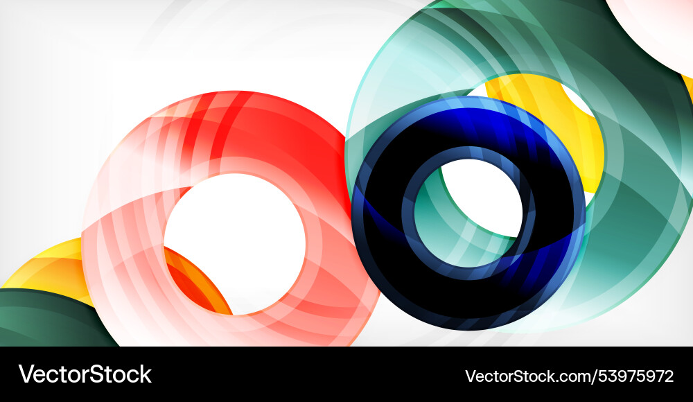 Circles round elements ring shapes premium Vector Image