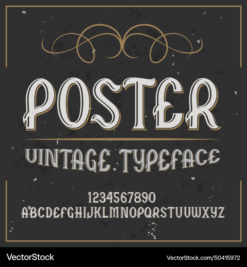 Good handcrafted font for any label design Vector Image