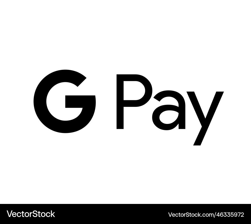 Google pay logo symbol black design Royalty Free Vector