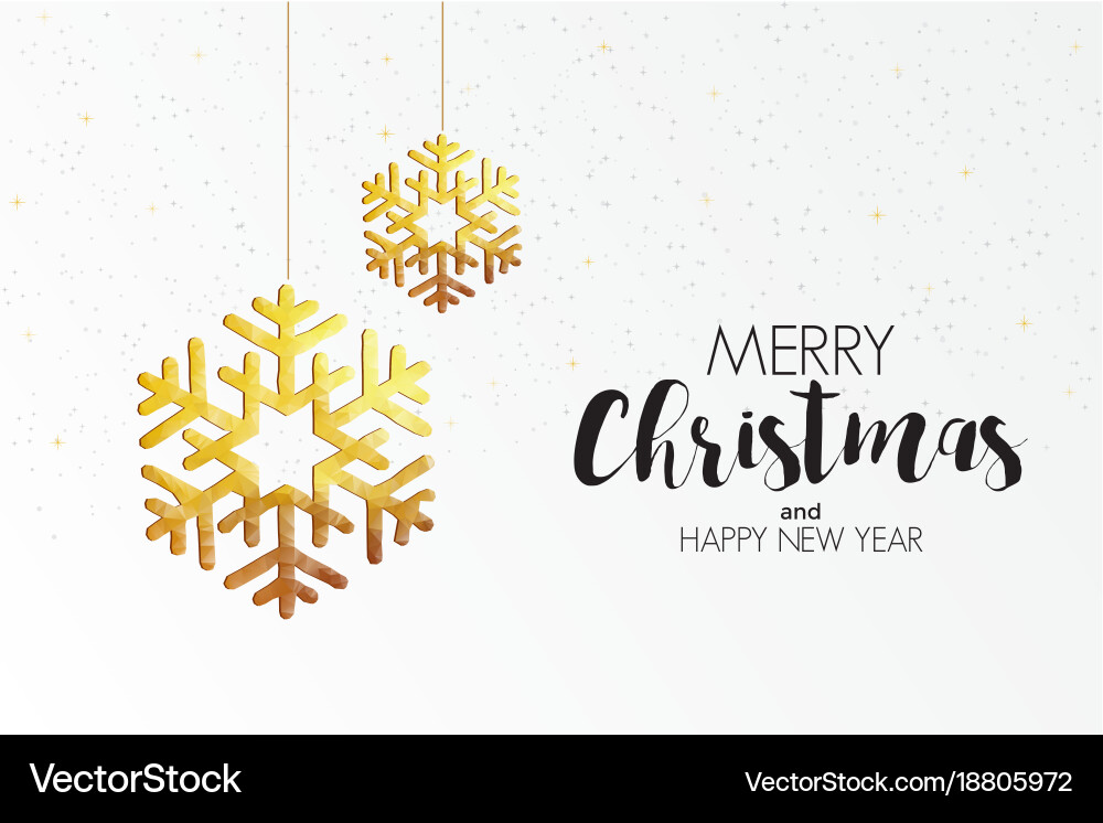 Holiday christmas card made from triangles 3 Vector Image