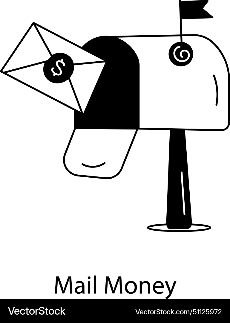 Mail money Royalty Free Vector Image - VectorStock