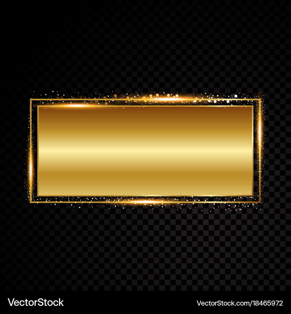Rectangle frame shining banner isolated Royalty Free Vector