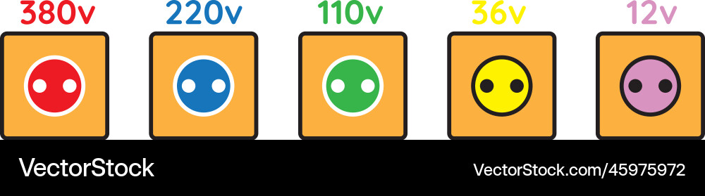 Socket power icon electric plug symbol 110v 220 Vector Image