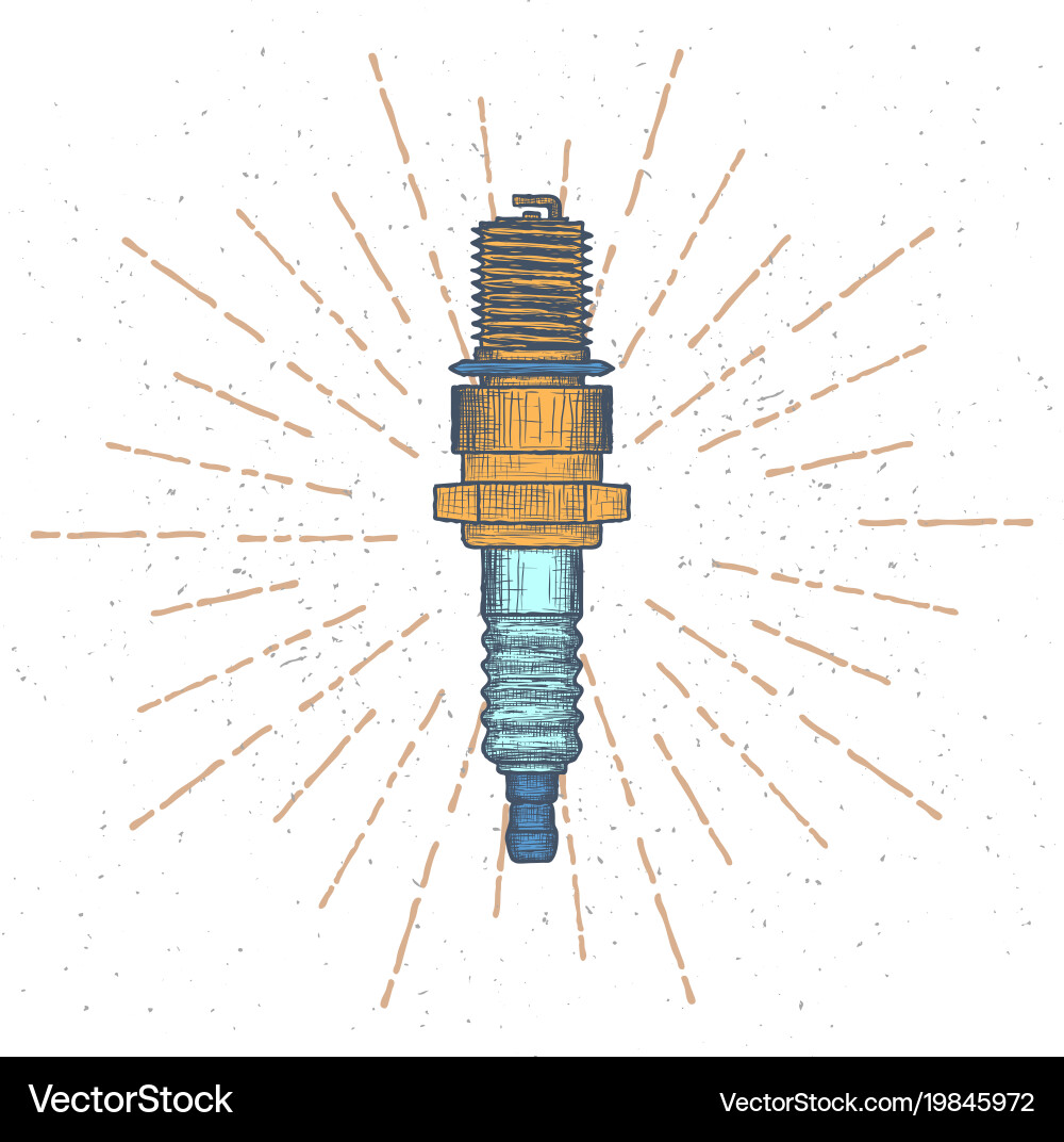 Spark Plug Logo Design Template Lizenzfreies Vektorbild