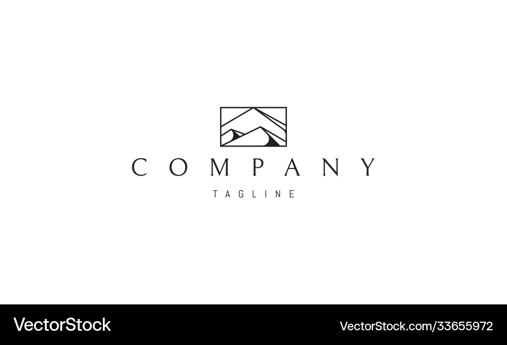 Three Hills Logo Royalty Free Vector Image - VectorStock