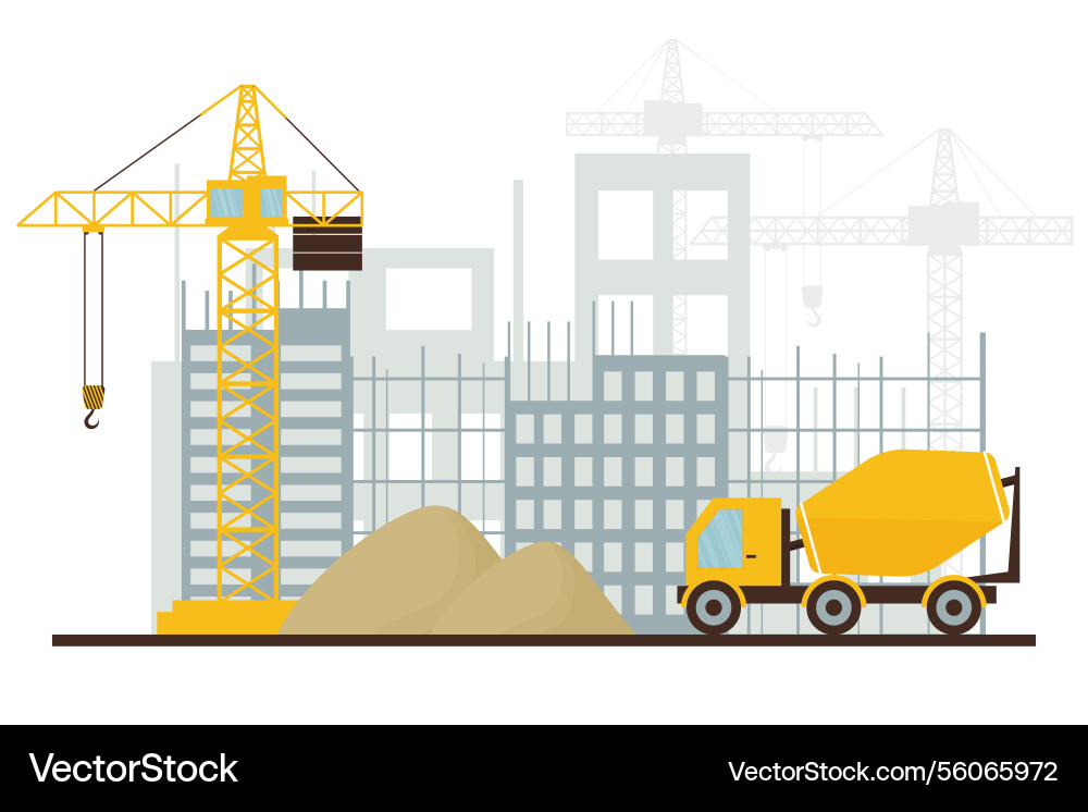 Under construction site Royalty Free Vector Image