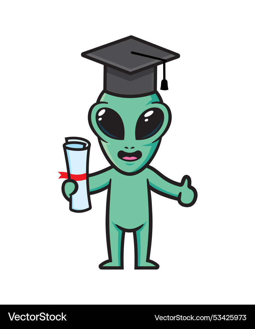 Alien mascot character design Royalty Free Vector Image